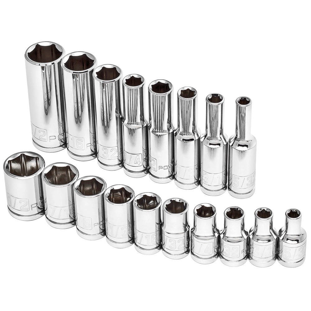 18 Piece 1 4 in. Dr. SAE Socket Set