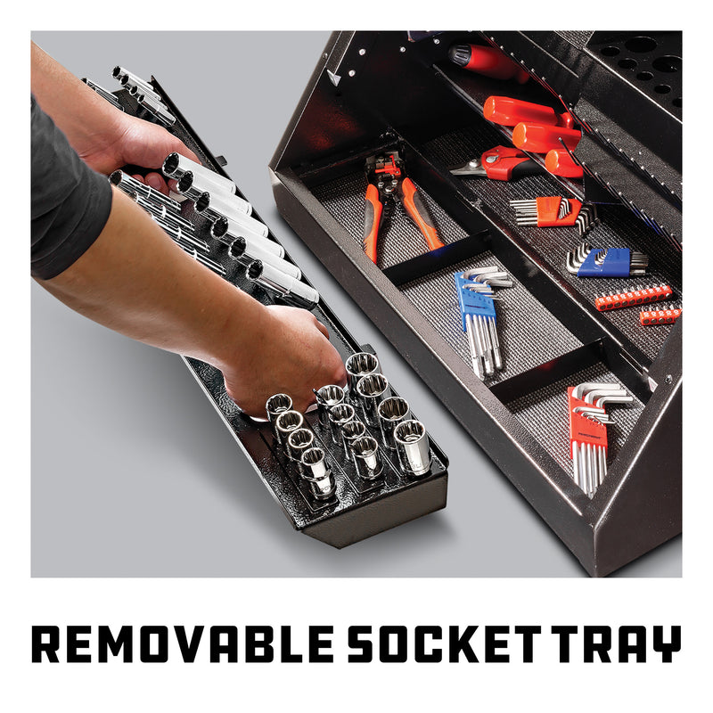 26 Inch Portable Slant Front Rapid Toolbox Tiered Stairstep