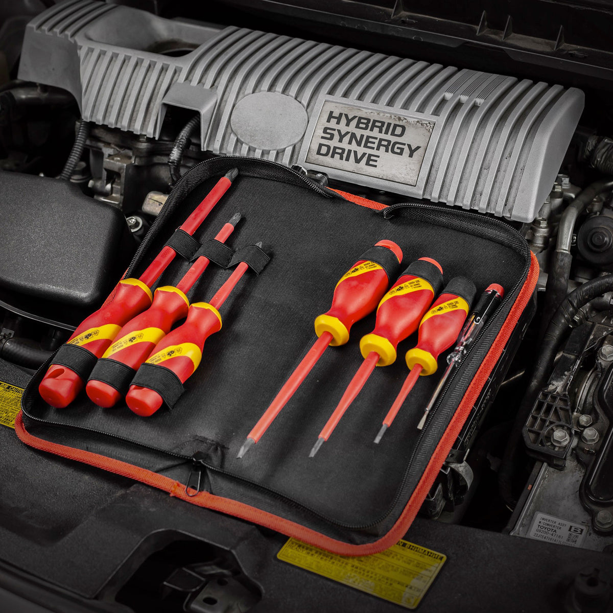 Powerbuilt 7 Piece VDE Screwdriver Set with Zipper Pouch