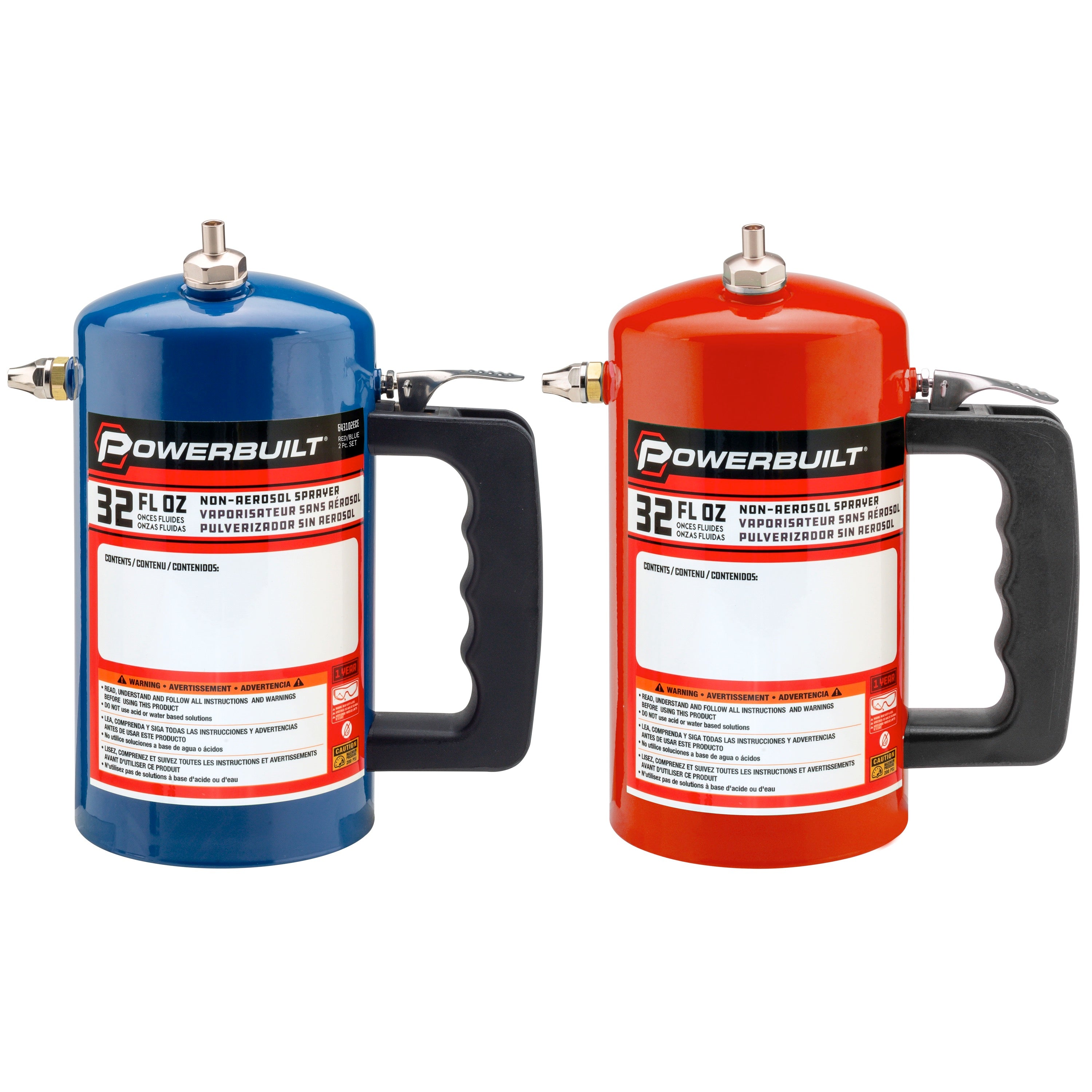 2 Pack Non-Aerosol Pressurized Sprayers ( RED / Blue )2ece2ece
