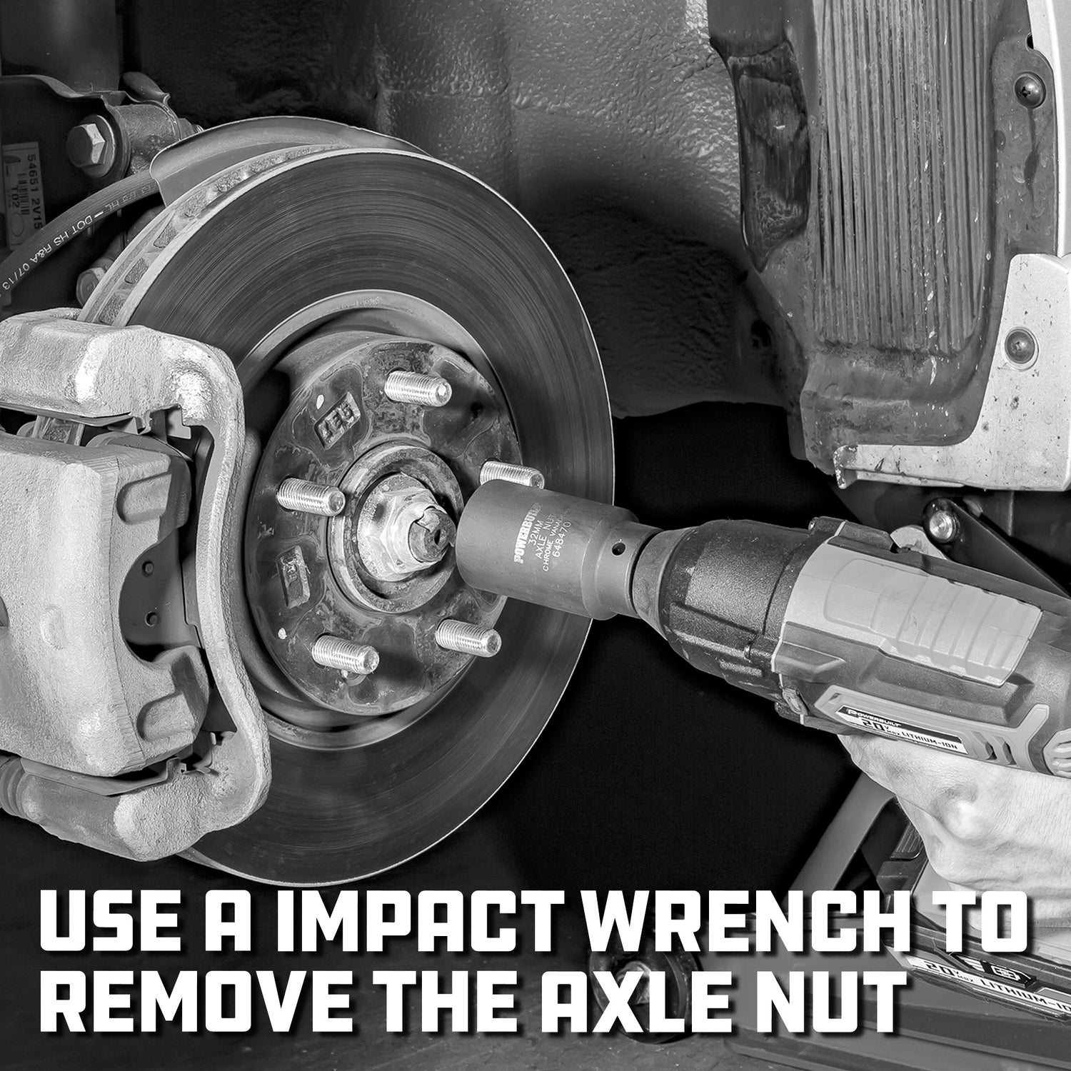 Axle Nut Socket Kit - 8 Piece - 1/2 Inch Drive - 6 and 12