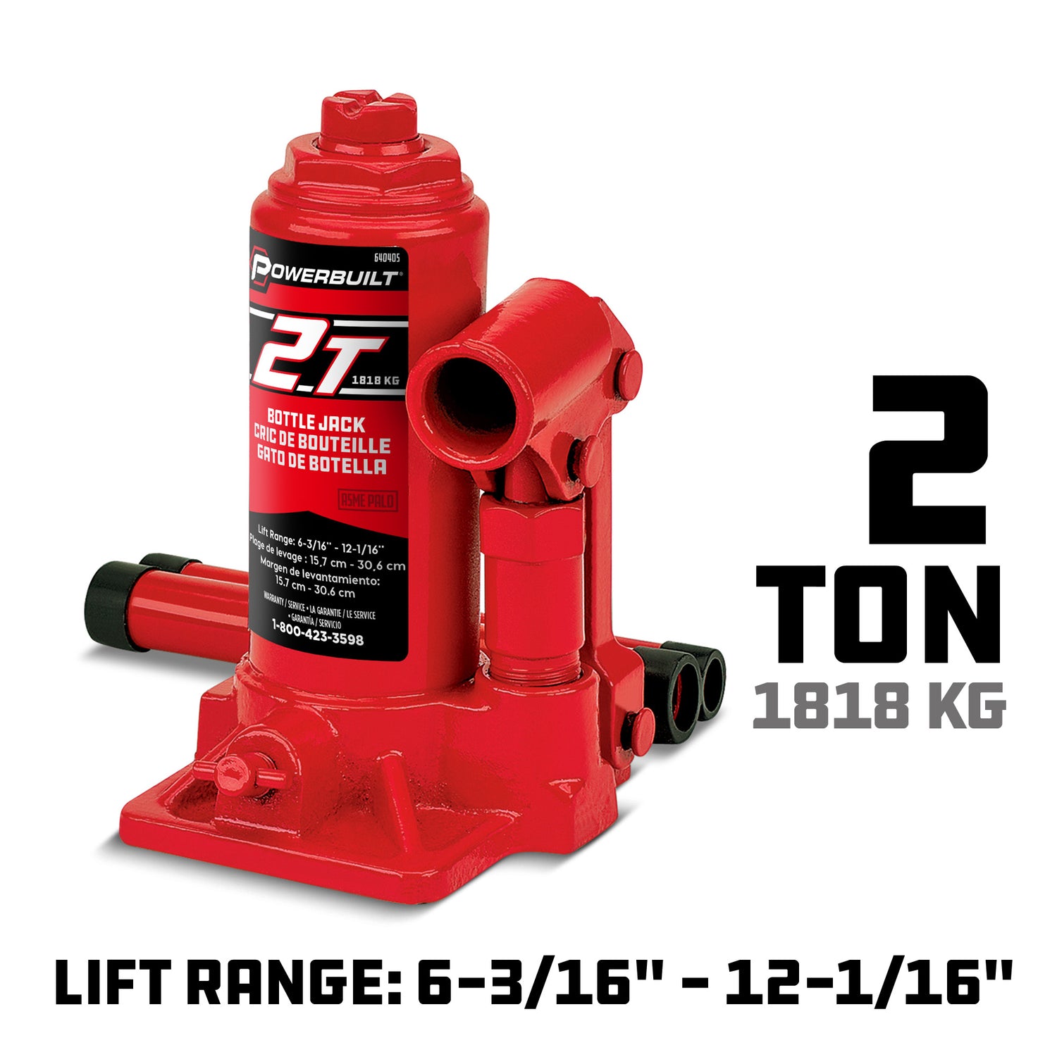 Heavy Duty 2-Ton Bottle Jack - 4000-Pound Capacity Hydraulic