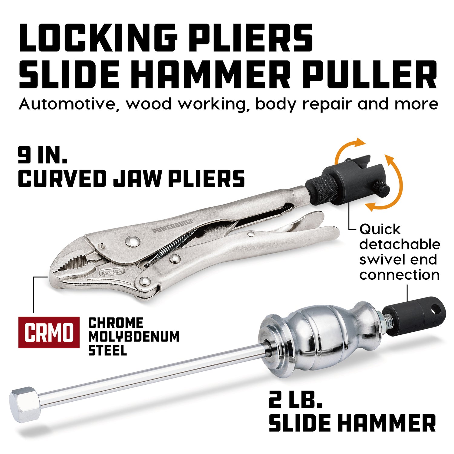 Slide Hammer Locking Pliers Set