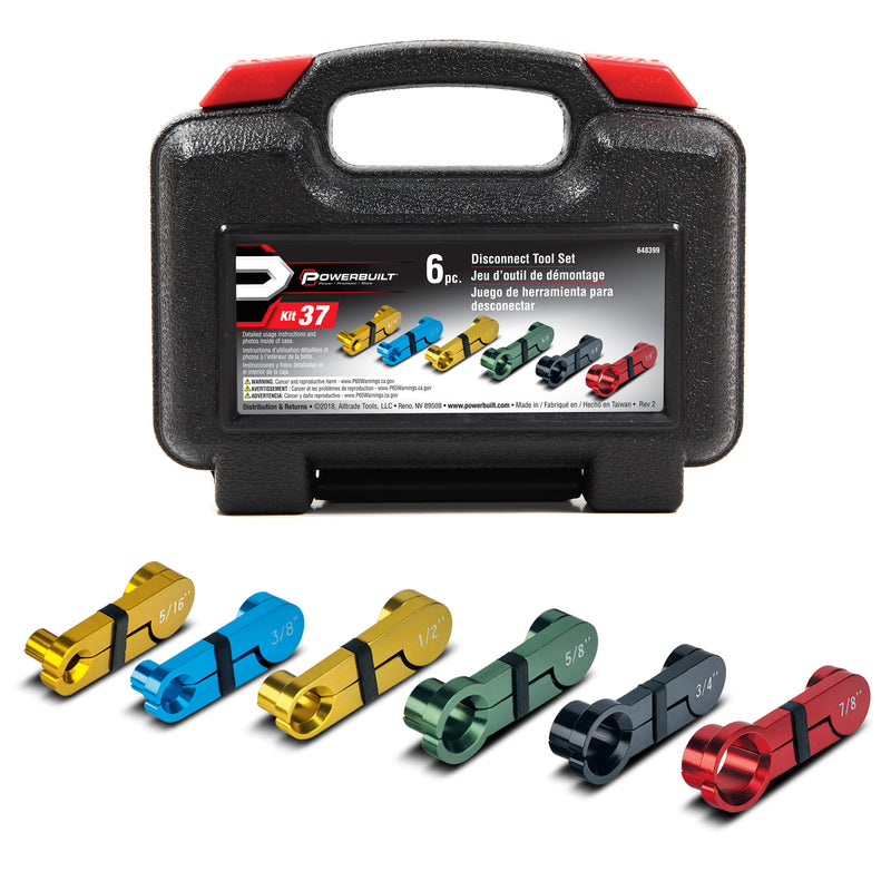 Master Disconnect Tool Set - 6 Piece Kit - Couplings - Fuel