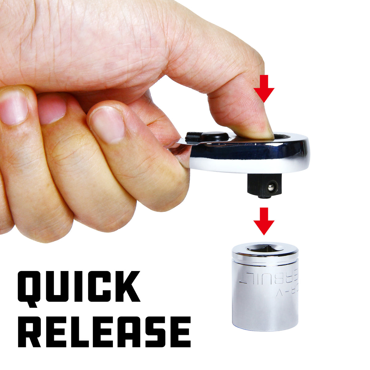 Low Profile Ratchet - 3/8 Inch Drive - Slim Design Tight