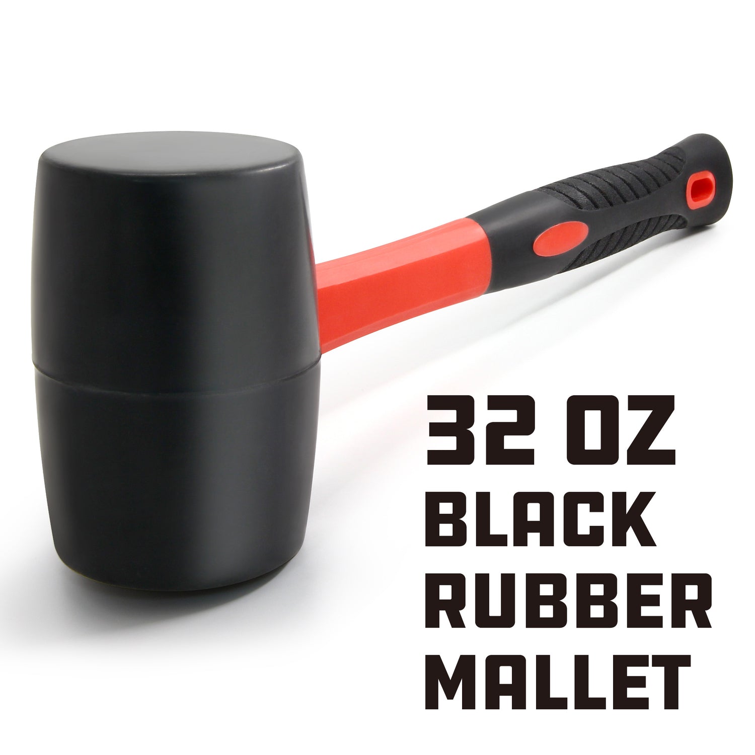 Rubber Mallet 32 Ounce with Fiberglass Handle - 32oz