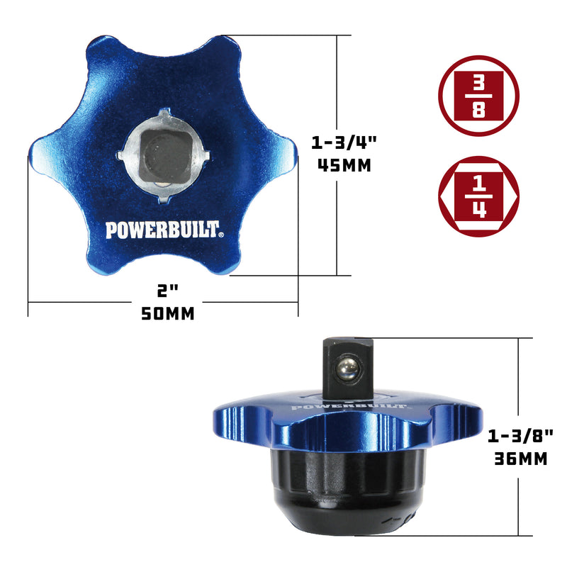 3/8 Inch Drive Palm Ratchet Handle - Finger Ratchet - Stubby