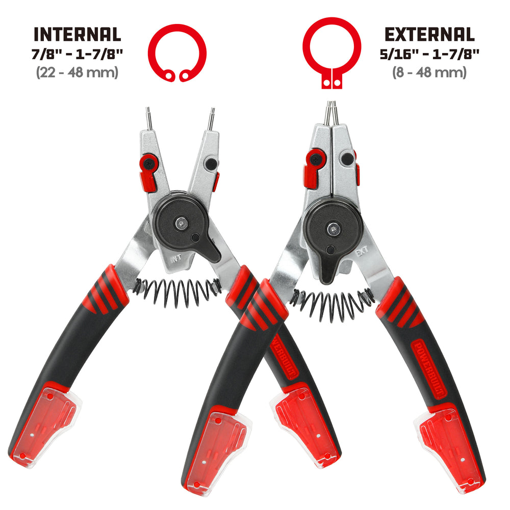 Snap Ring Pliers with Combination Internal External Switch