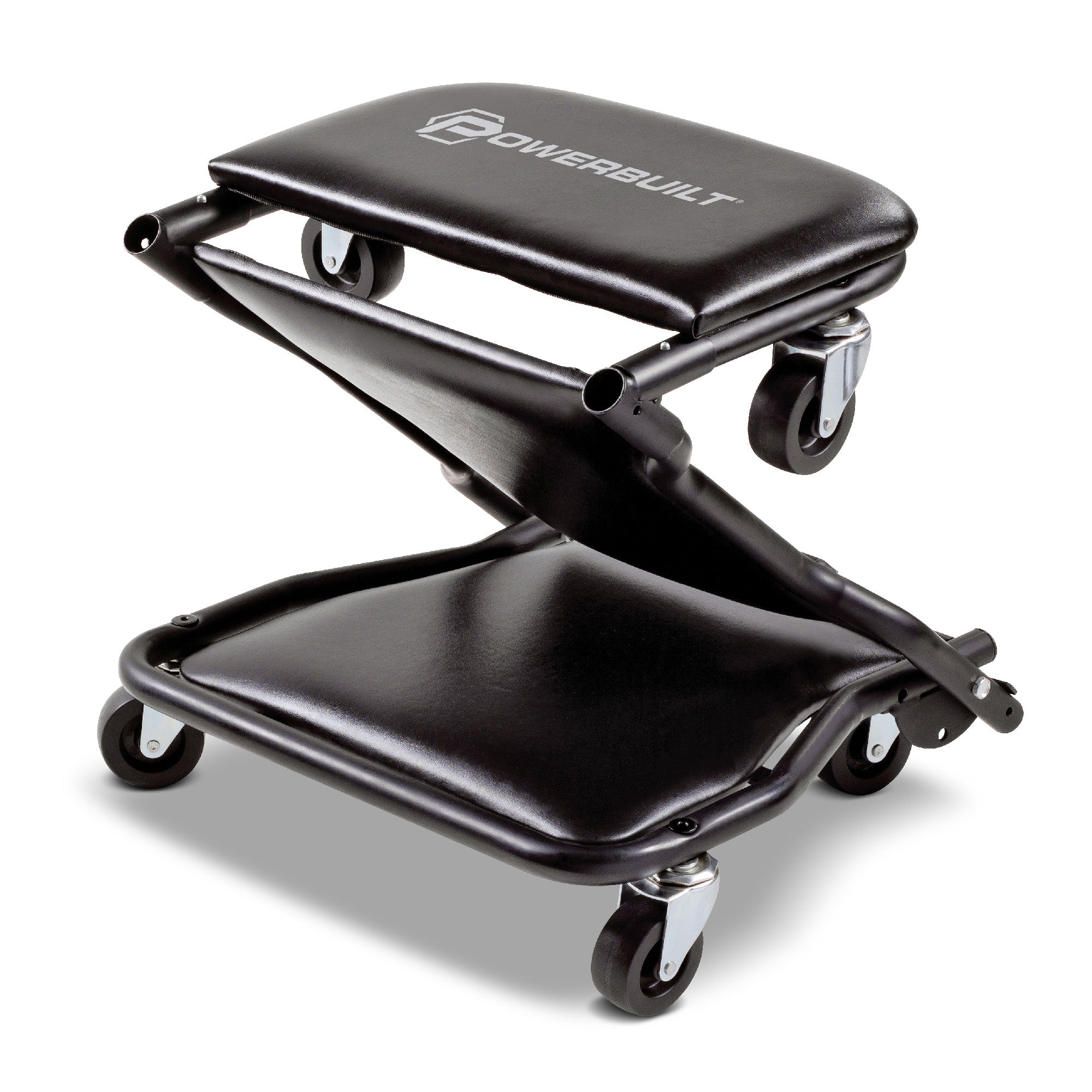 42-Inch Triplex Folding Creeper - Rolling Seat - and Brake